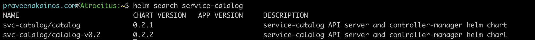 Inconsistent Helm Chart Name · Issue 2704 · Kubernetes Retiredservice Catalog · Github