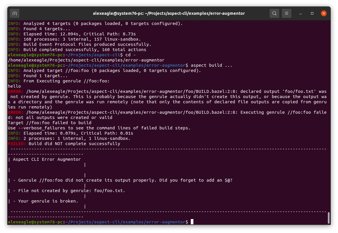 error augmentor plugin: ascii box too wide · Issue #147 · aspect-build ...