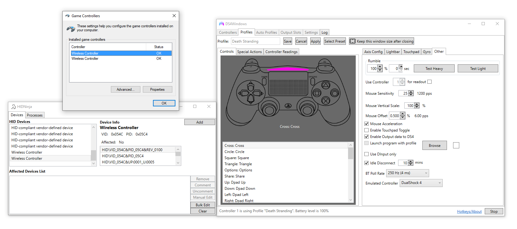How to make lightbar passthru work? · Issue #2197 · Ryochan7/DS4Windows ...