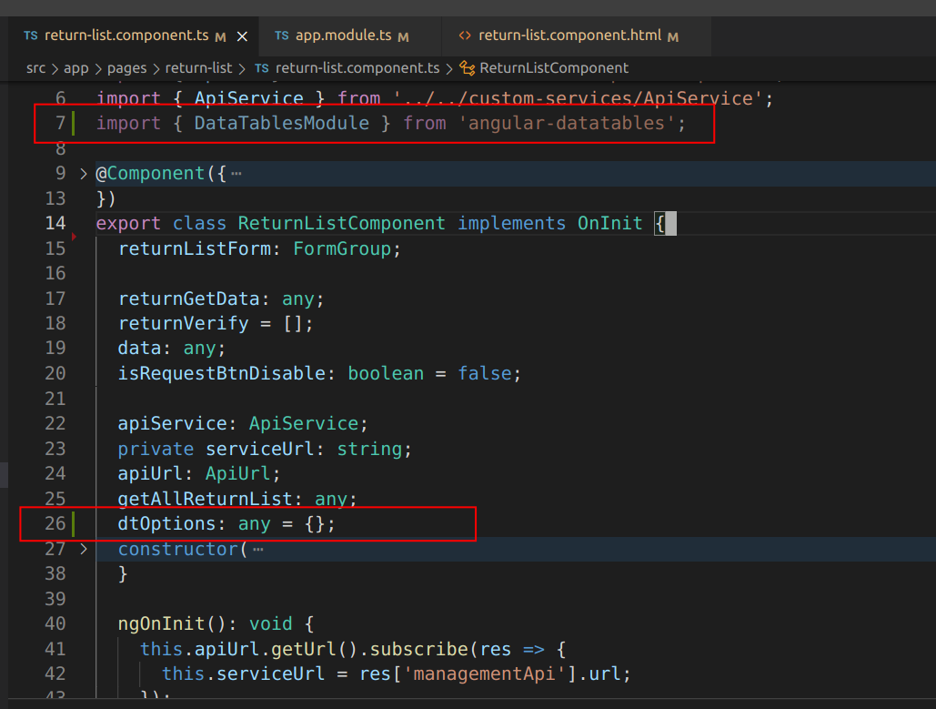 Can't bind to 'dtOptions' since it isn't a known property of 'table'. · Issue #1135 · l-lin ...
