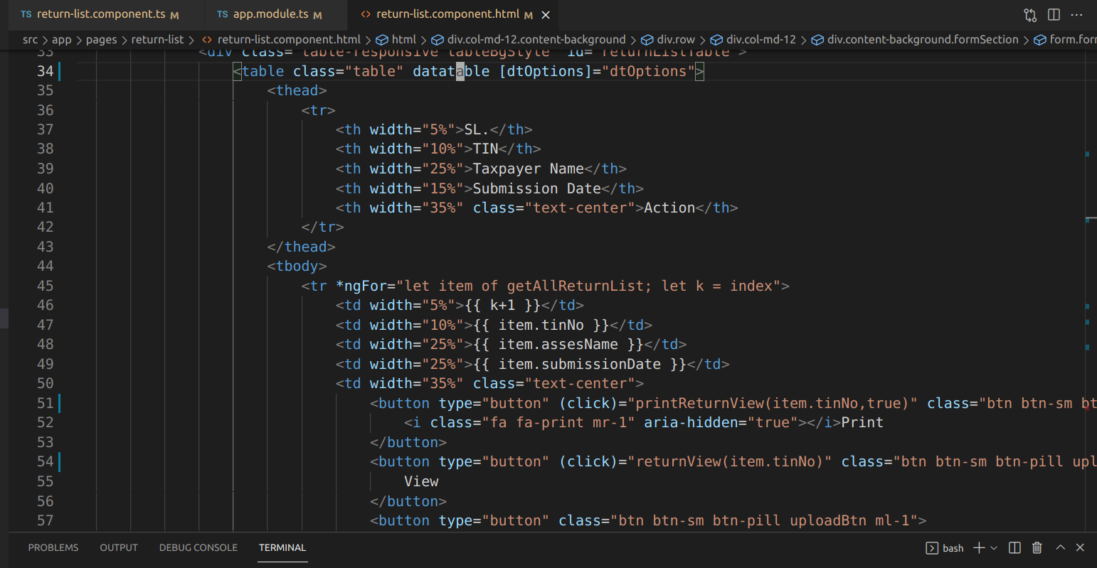 Can't bind to 'dtOptions' since it isn't a known property of 'table'. · Issue #1135 · l-lin ...