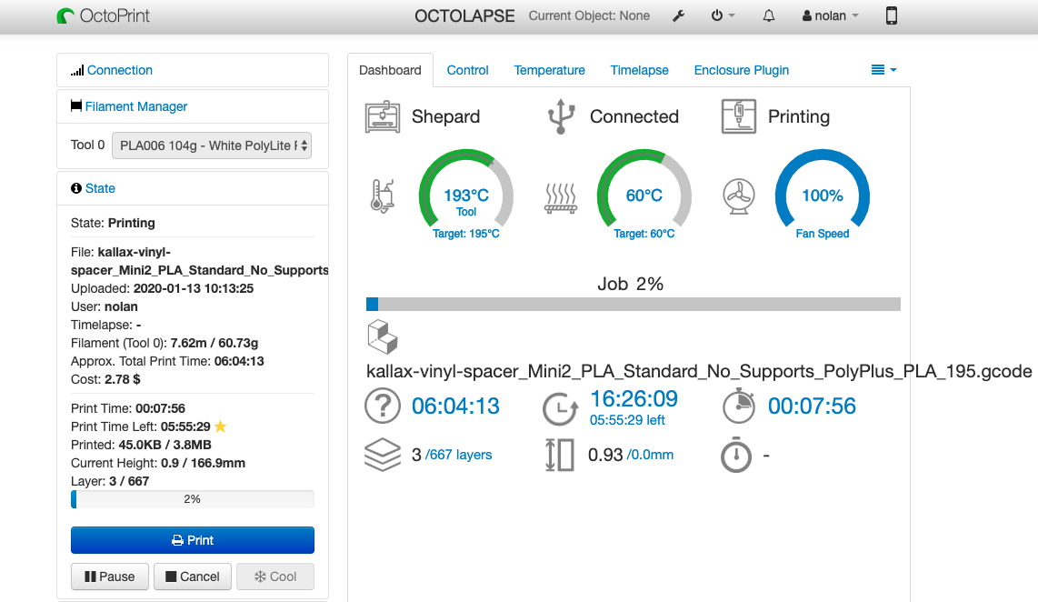 Total Height Not Displaying in Dashboard · Issue #118 · j7126/OctoPrint-Dashboard · GitHub