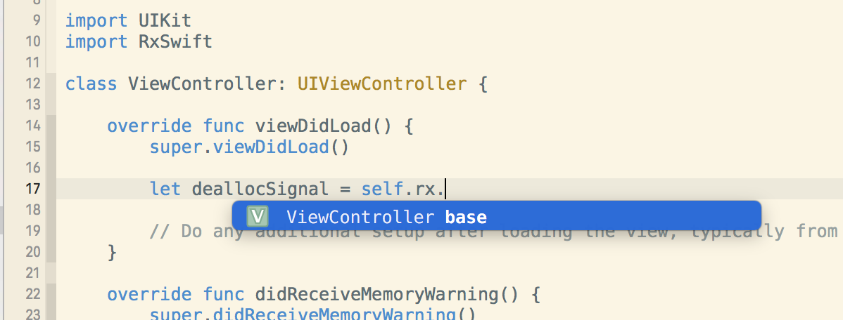 rx.deallocated extension not appearing on my view controller · Issue #1397 · ReactiveX/RxSwift ...