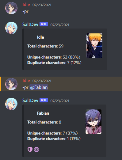 GitHub - salmonslay/SaltBot-Gacha: Discontinued Mudae-like gacha-bot module for SaltBot.