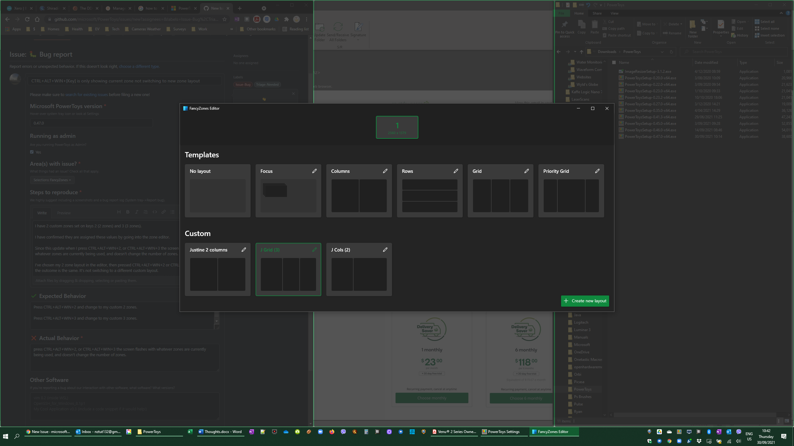 CTRL+ALT+WIN+[Key] is only showing current zone not switching to new ...