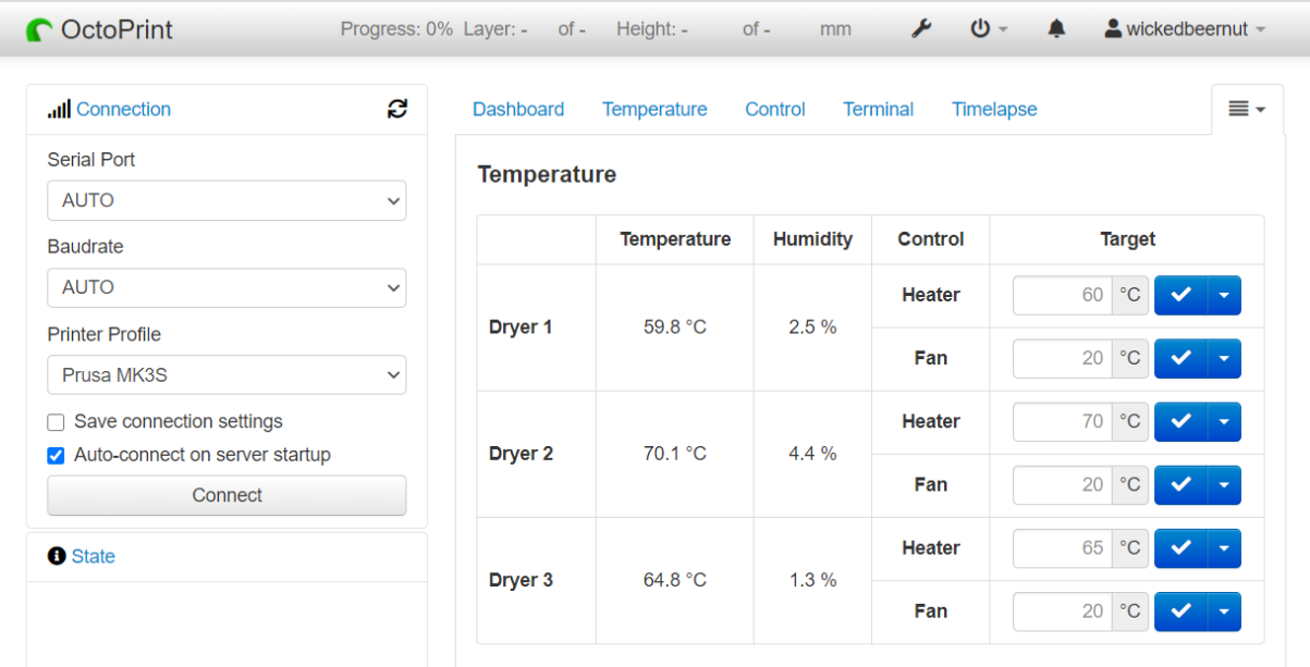 Enclosure Plugin Temperature Controller Widget · Issue #257 · j7126/OctoPrint-Dashboard · GitHub