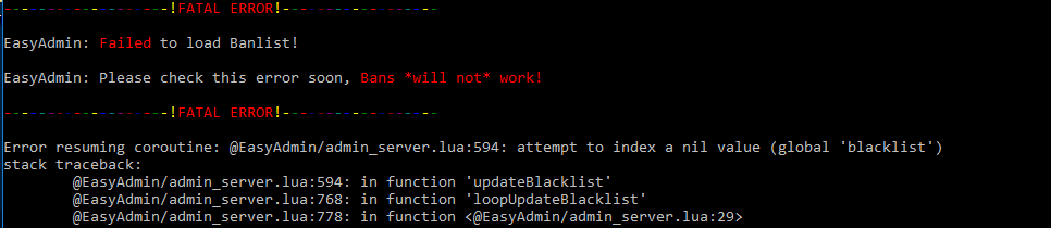 Error after updating with hotfix · Issue #93 · Blumlaut/EasyAdmin · GitHub
