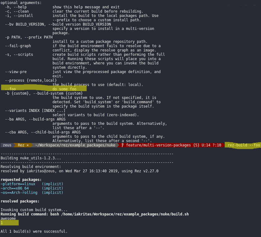 Custom build arguments broken since 2.26.0 · Issue #587 · AcademySoftwareFoundation/rez · GitHub