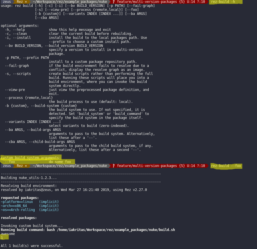 Custom build arguments broken since 2.26.0 · Issue #587 · AcademySoftwareFoundation/rez · GitHub