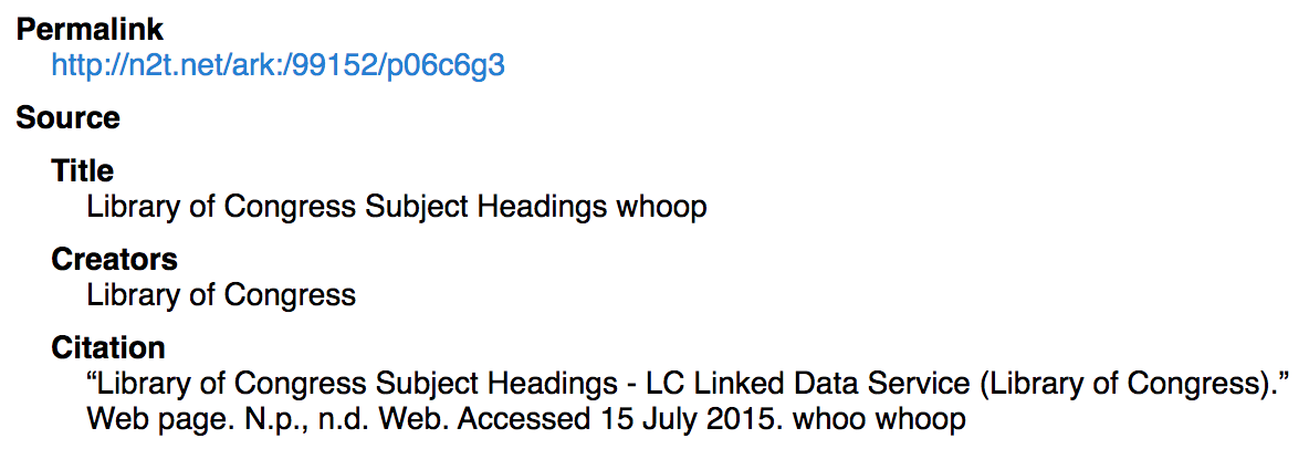 Why does the Library of Congress Subject headings authority in the new client read "Library of ...