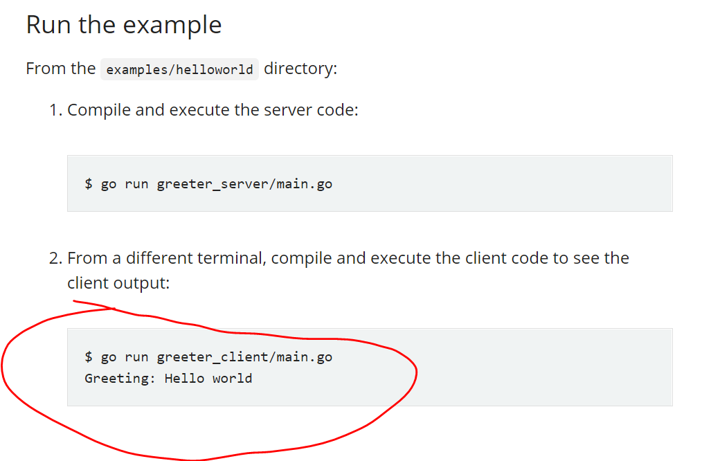QuickStart HelloWorld does not work? · Issue #4714 · grpc/grpc-go · GitHub