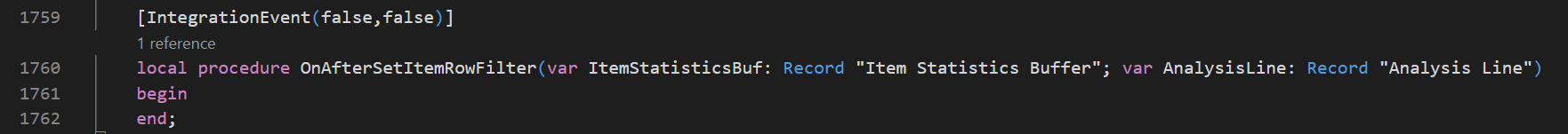 [EventRequest] Codeunit 7110 Analysis Report Management - OnAfterSetItemRowFilters · Issue ...