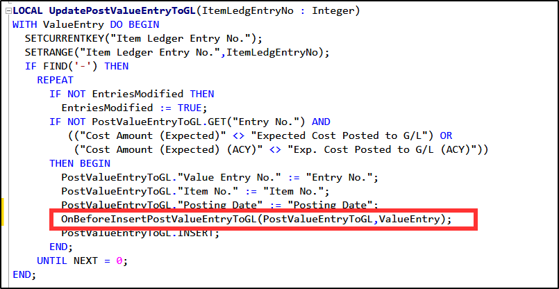 [Event Request] Codeunit 5811: OnBeforeInsertPostValueEntryToGL · Issue ...