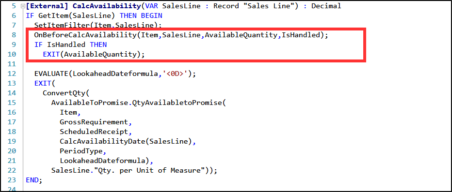 Event Request Codeunit 7171 Onbeforecalcavailability · Issue 2811 · Microsoft