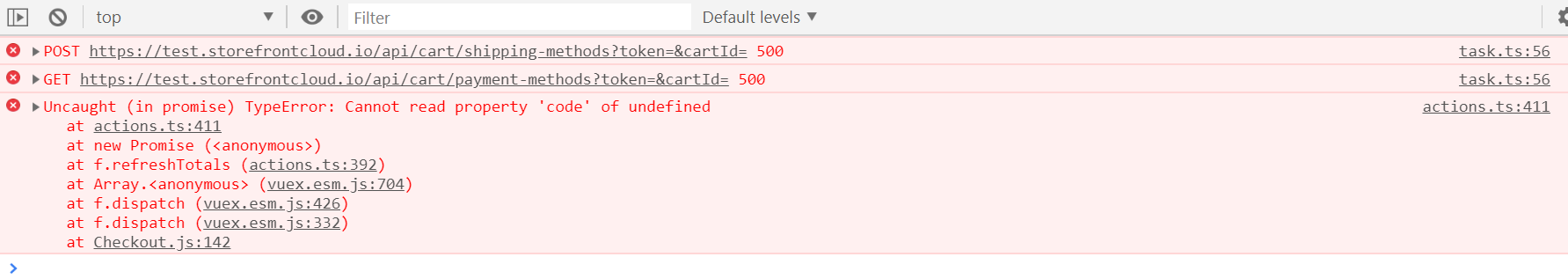 500 error during Payment Request API order · Issue #2567 · vuestorefront/vue-storefront · GitHub