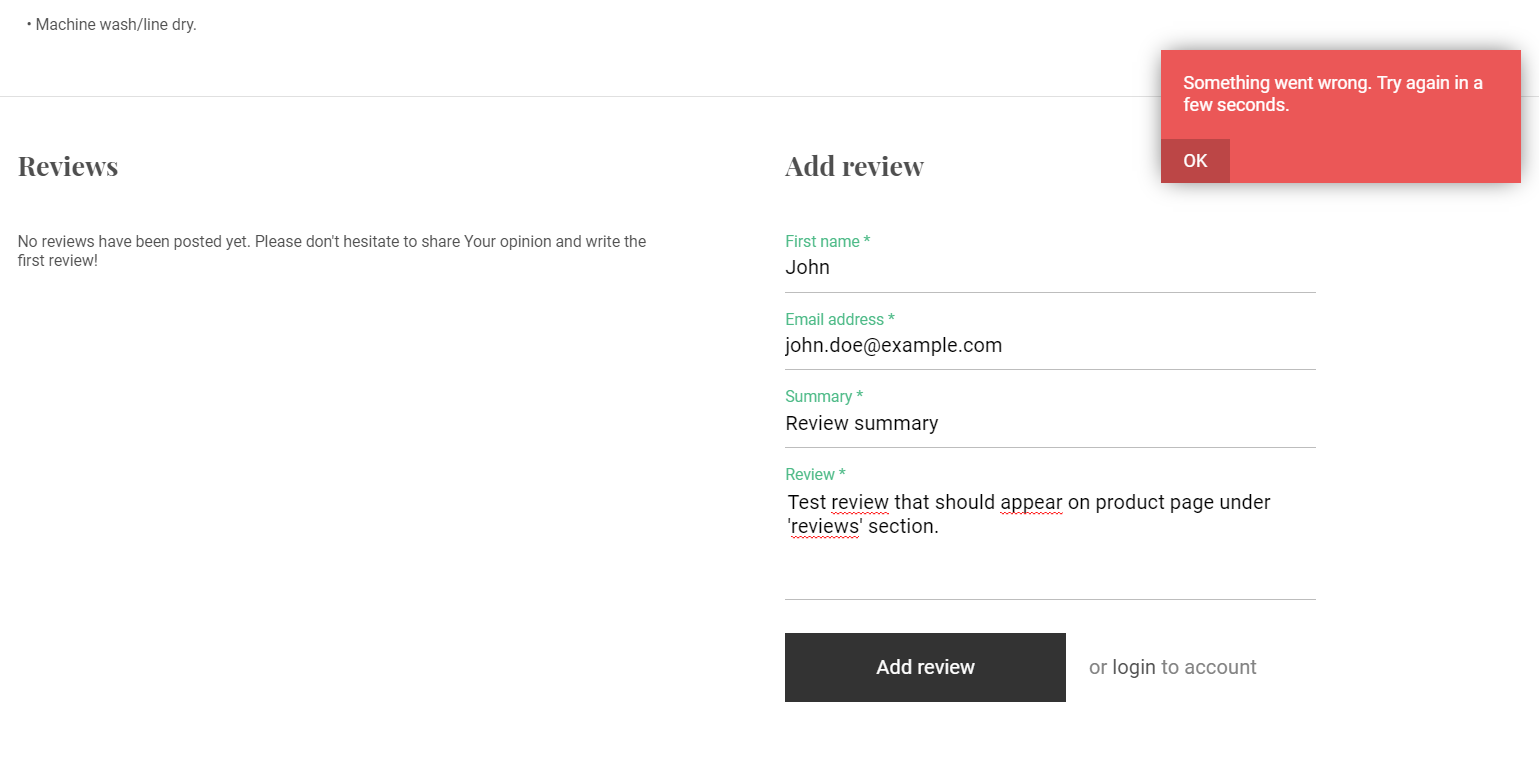 Error CONNECTION_REFUSED on attempt to add review · Issue #2594 · vuestorefront/vue-storefront ...