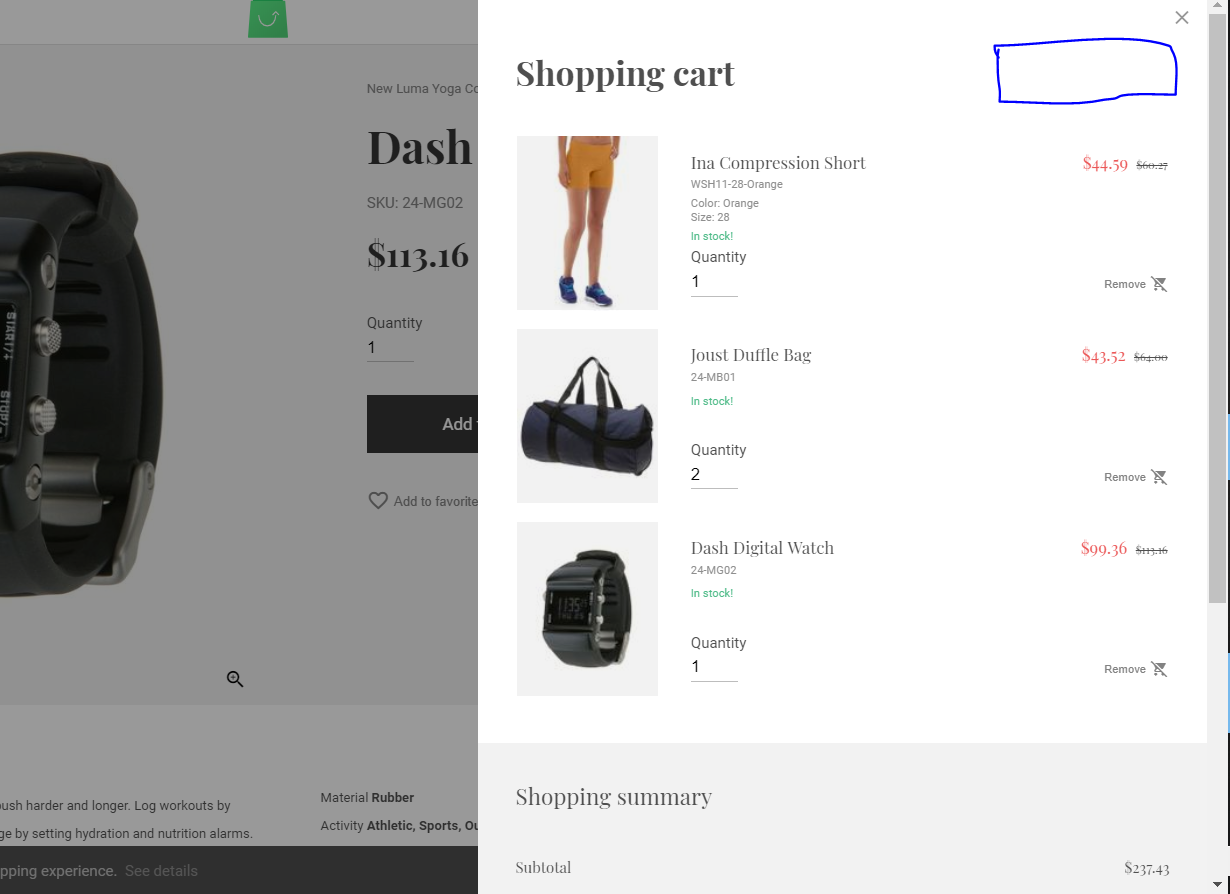 Move 'Clear cart' button to the upper part of the window · Issue #2697 ...