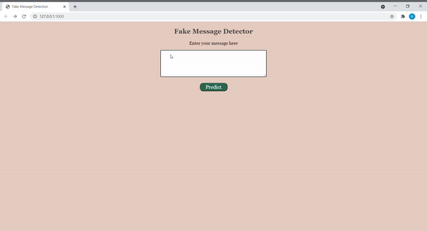 GitHub - rashisaluja/Fake-Message-Detection: Predicts that the message ...