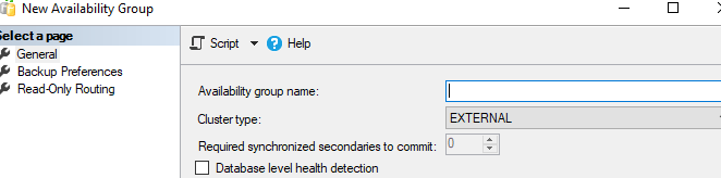 [Bug] The cluster type of availability group only supports EXTERNAL failover mode · Issue #6407 ...