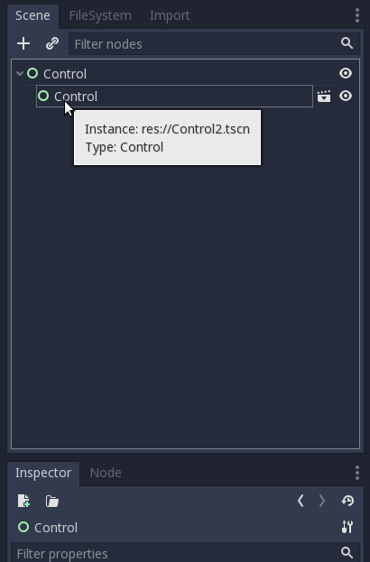 Rename an "Instanced Scene as Node" disables "Editable Children ...
