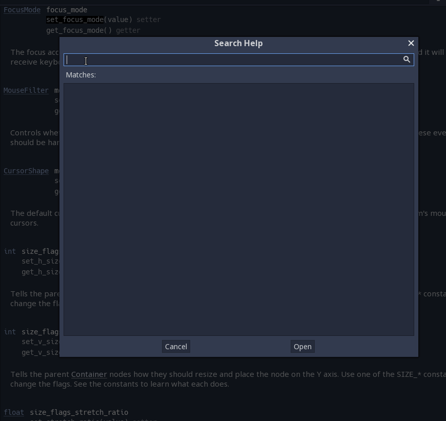 "Search Help" Selection Color and bad filtering · Issue #20995 · godotengine/godot · GitHub