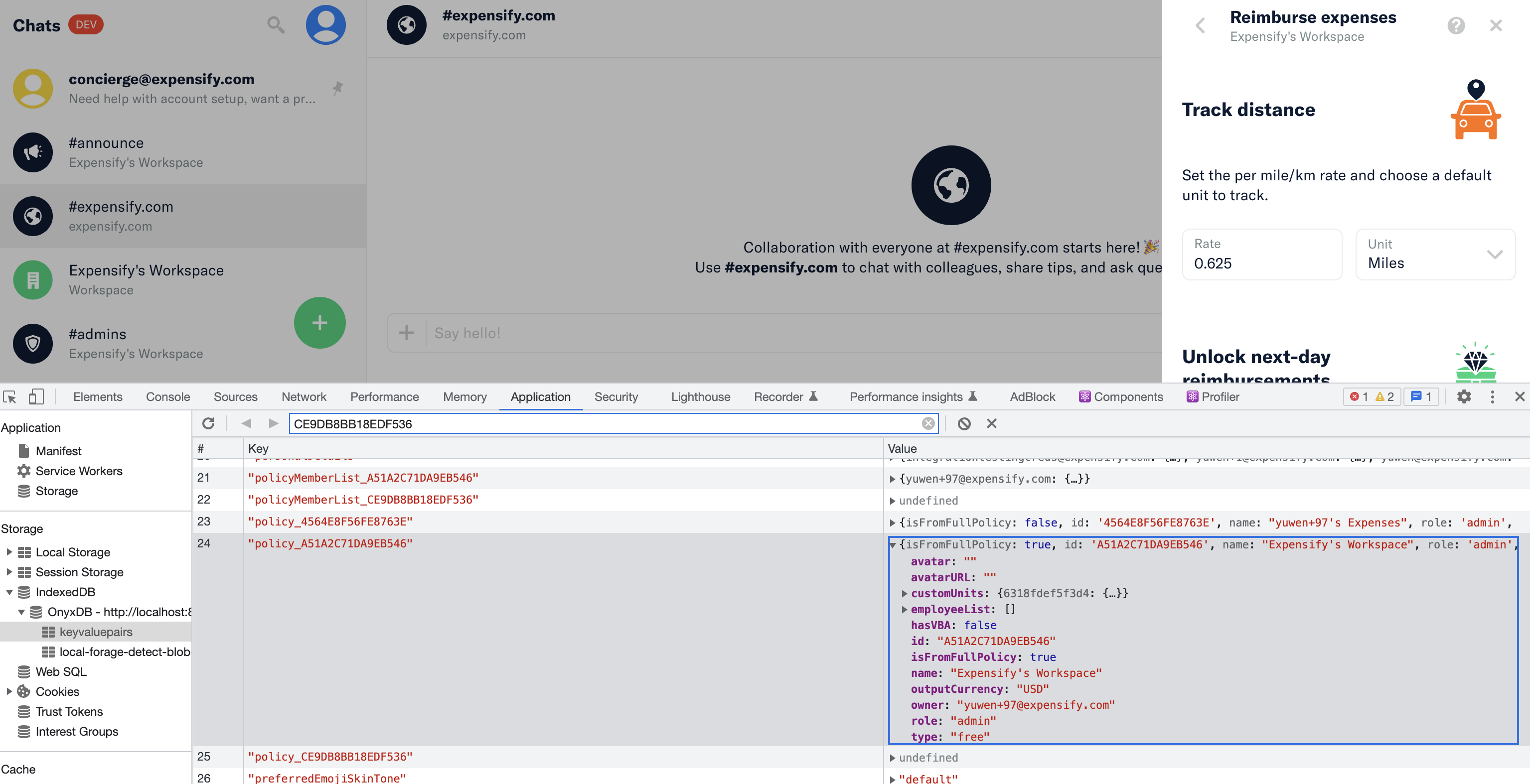 Mileage rate is 0.00 for the newly created workspace instead of the rate set in the policy ...