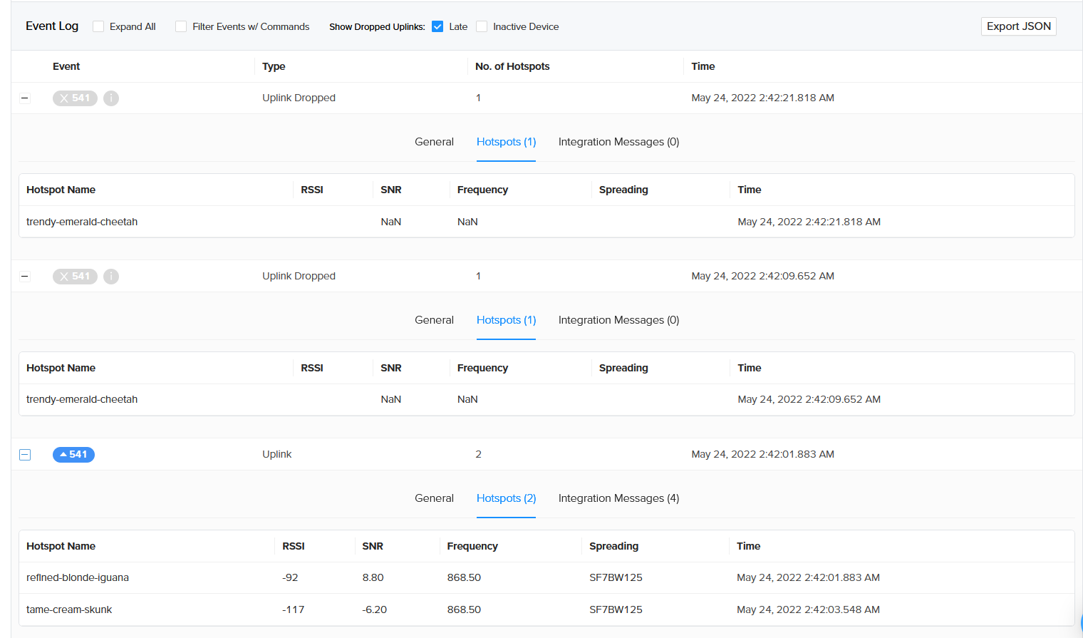 Uplink packets are dropped as late, with repeating frame counts and low hold_times · Issue #763 ...