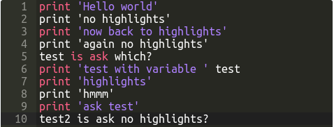 is ask is not highlighted properly in level 3 · Issue #572 · hedyorg/hedy · GitHub
