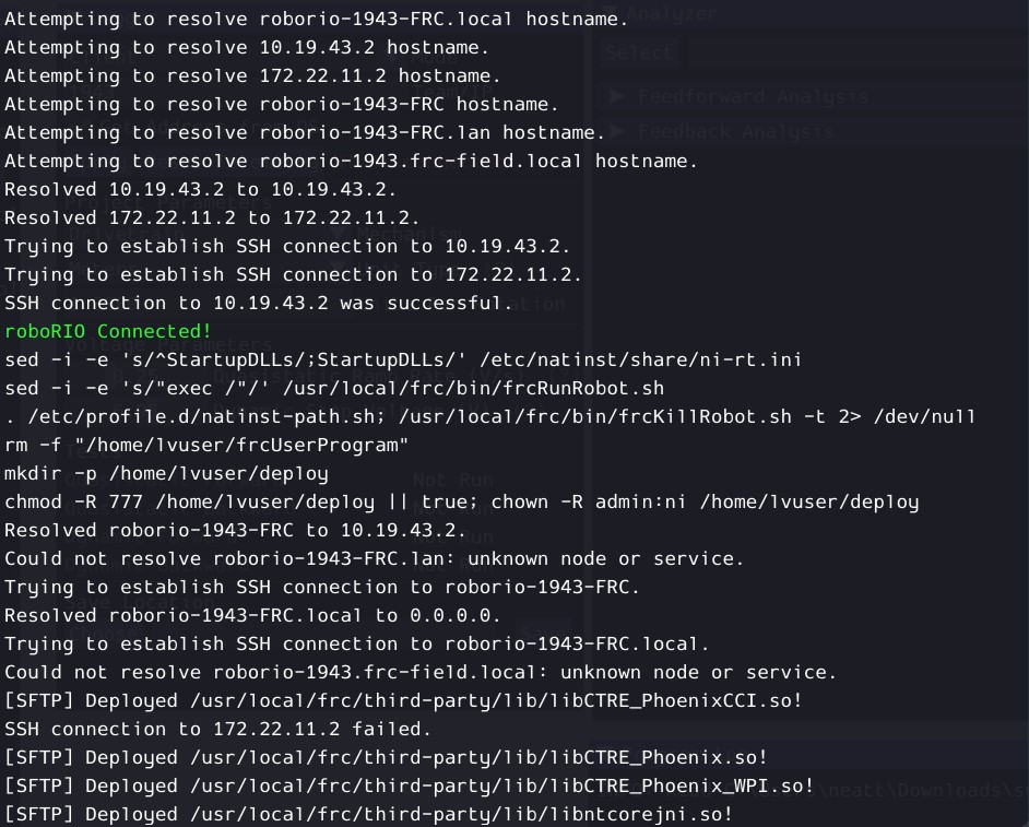 Code not deploying · Issue #383 · wpilibsuite/sysid · GitHub