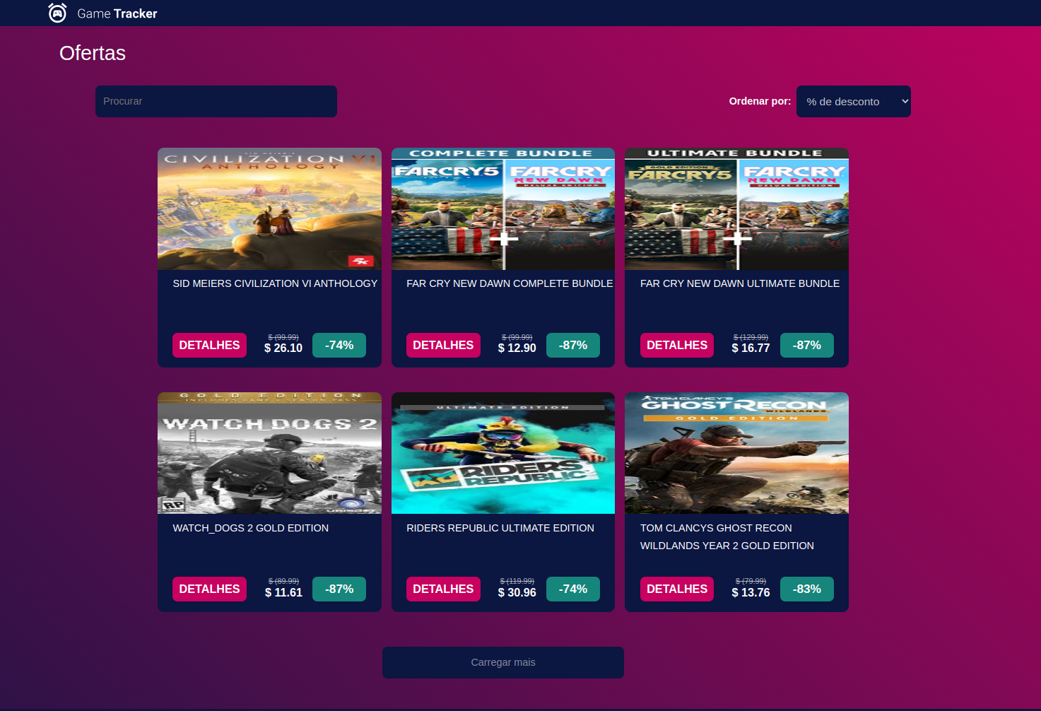 GitHub - WallFerreira/game-tracker: game-tracker list games on cards