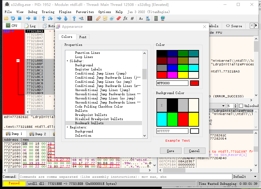 I can't change this line color · Issue #2818 · x64dbg/x64dbg · GitHub