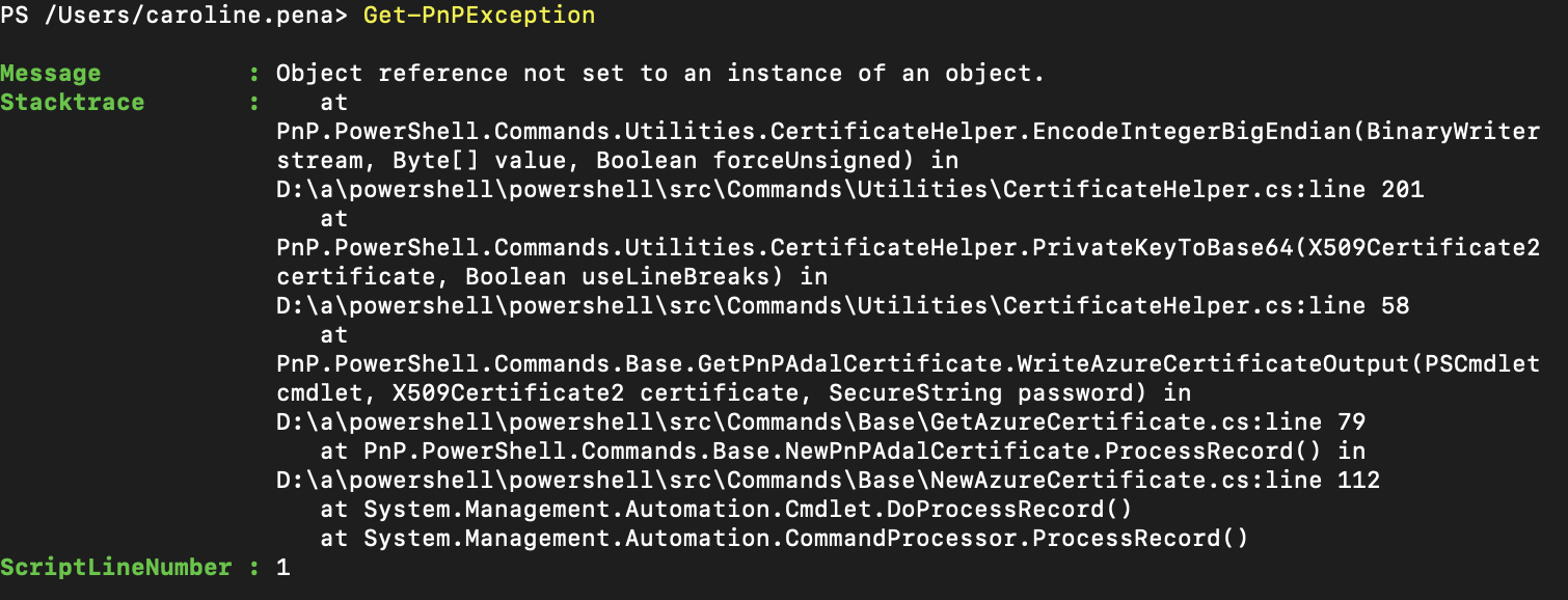 [BUG] New-PnPAzureCertificate: Object reference not set to an instance of an object · Issue ...