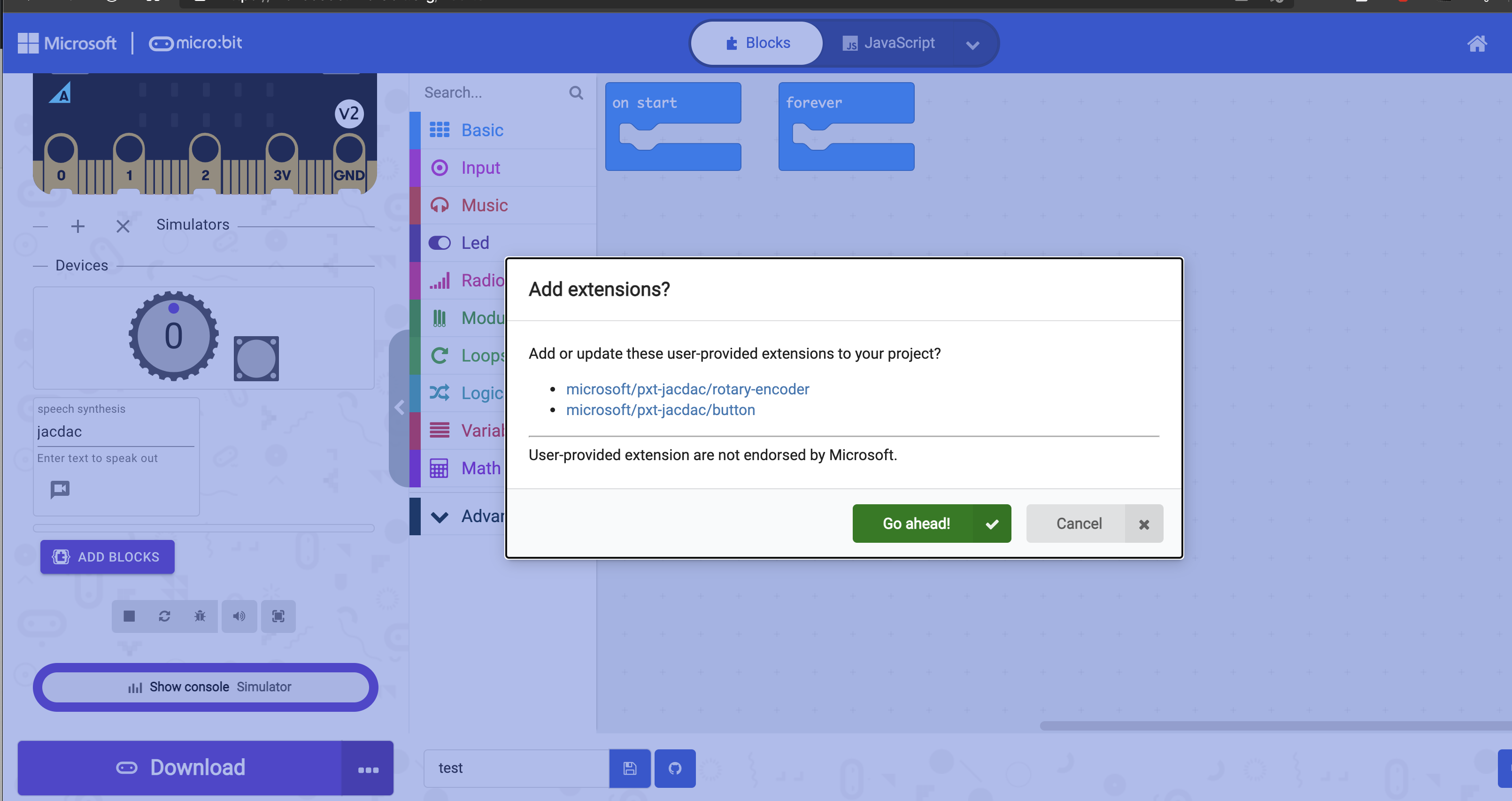 How do I add Jacdac blocks to MakeCode? · Issue #614 · microsoft/jacdac · GitHub