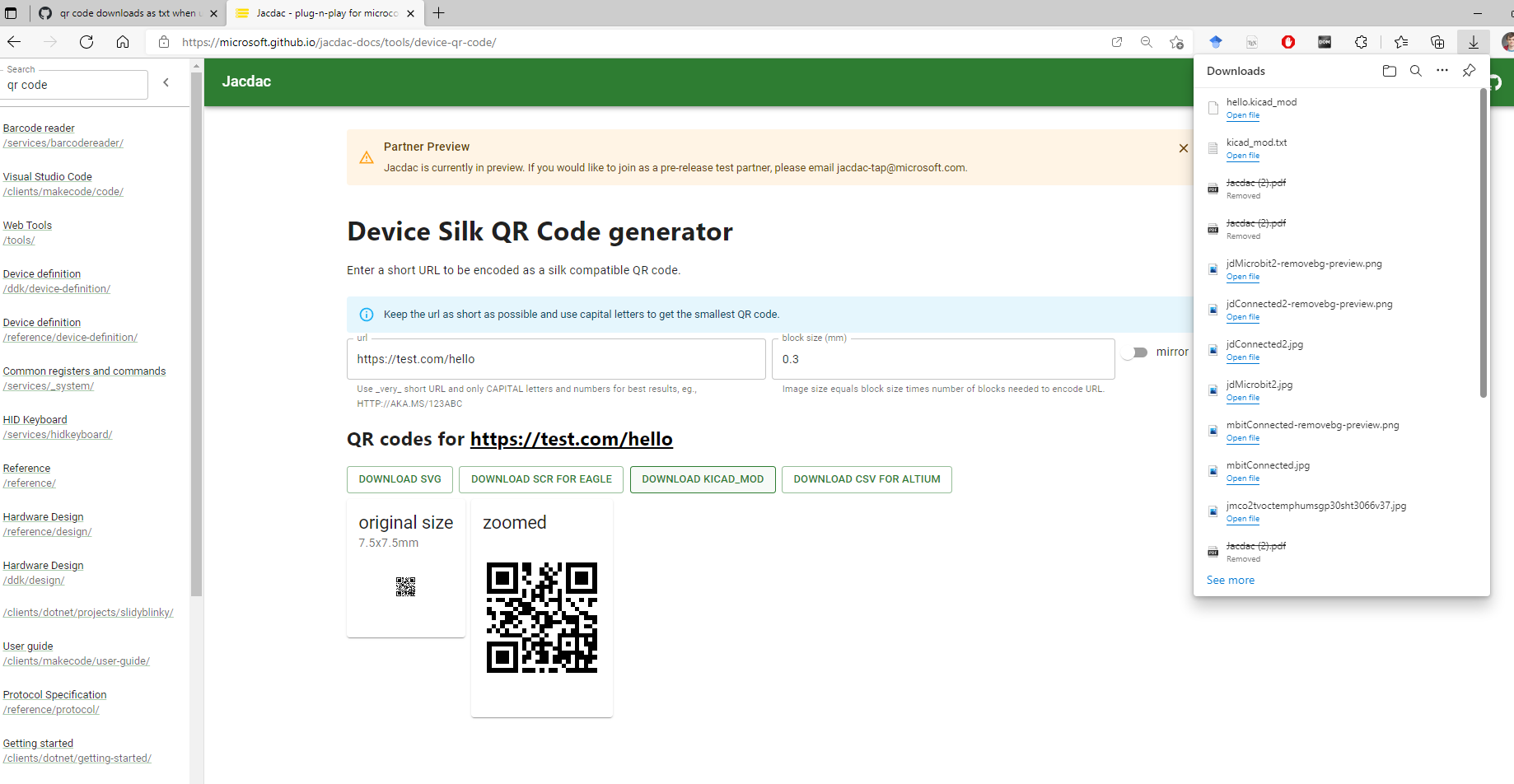 Qr Code Downloads As Txt When Url Finishes With A Forward Slash · Issue