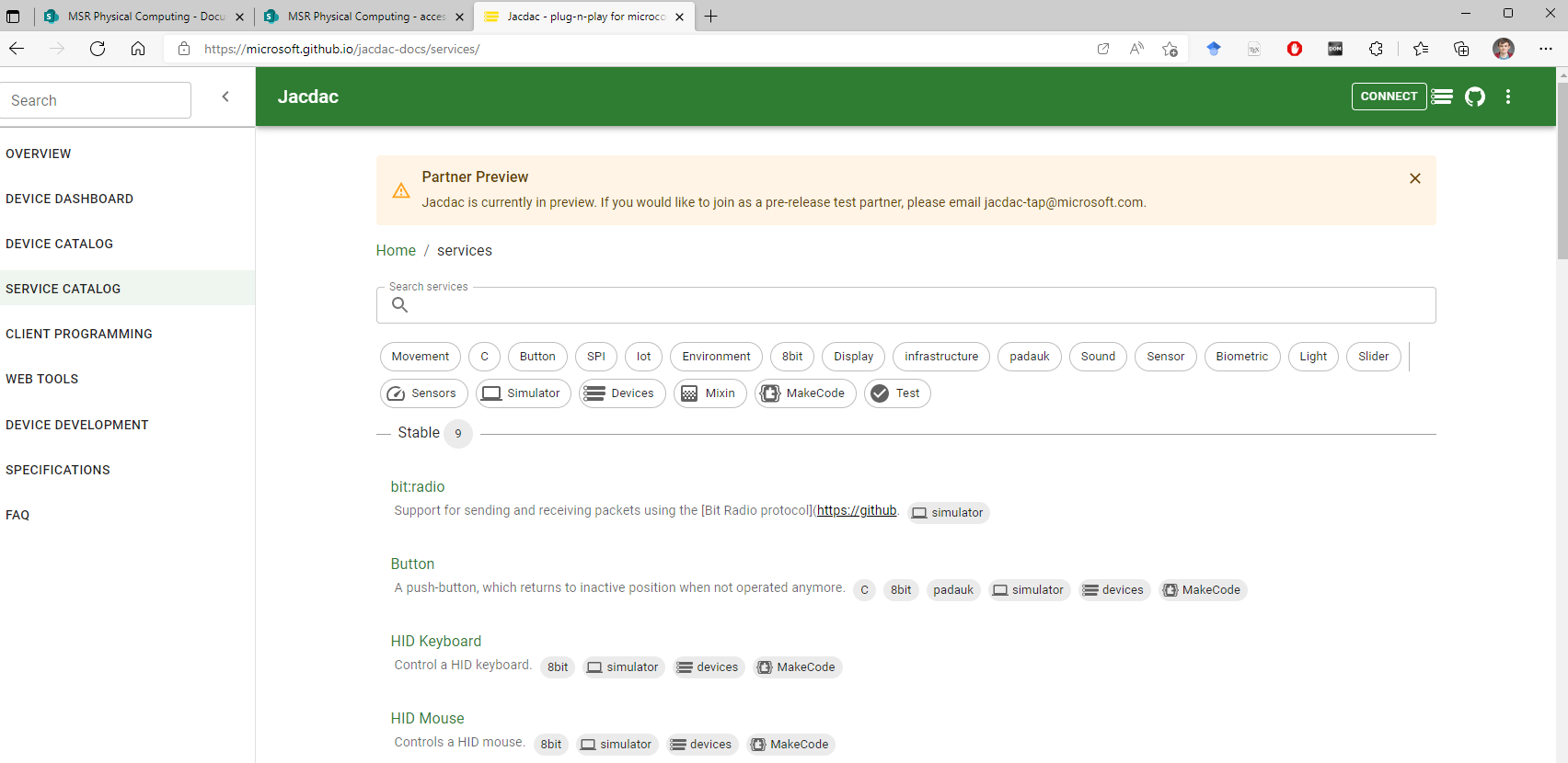Add "+ New service" button to service catalog · Issue #937 · microsoft/jacdac · GitHub