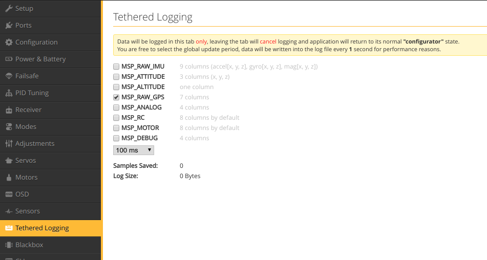 GPS datas aren(t export in CSV file · Issue #1136 · betaflight/betaflight-configurator · GitHub
