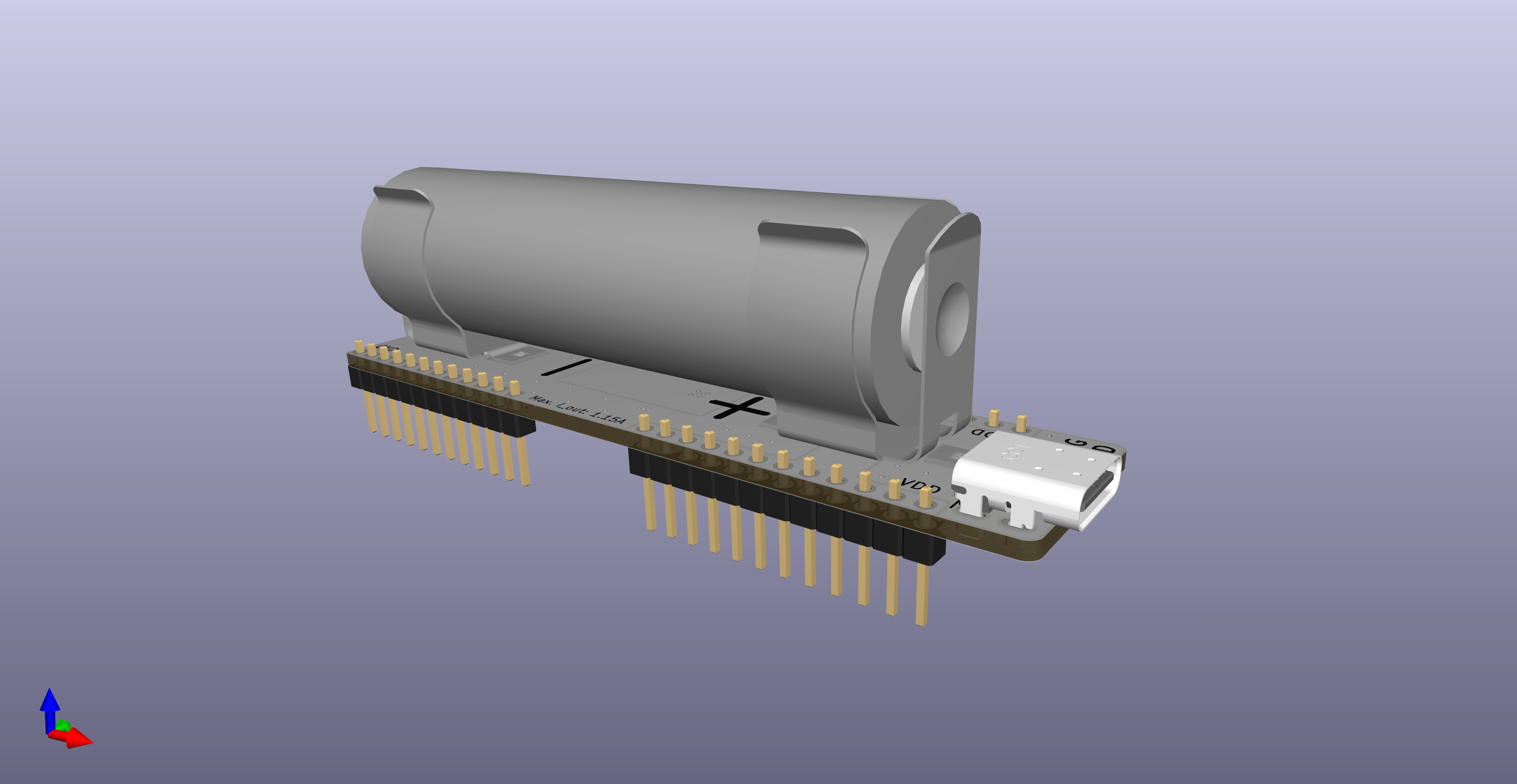 GitHub - egillmilan/18650_plugger: A carrier board for a single 18650 Li-ion cell with all the ...