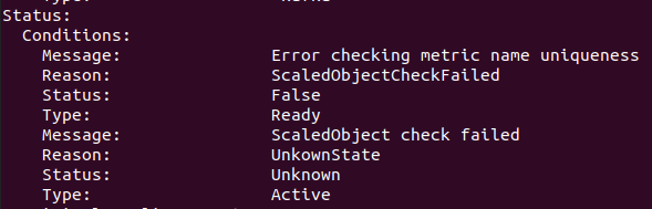ScaledObject status Unknown · Issue #2101 · kedacore/keda · GitHub
