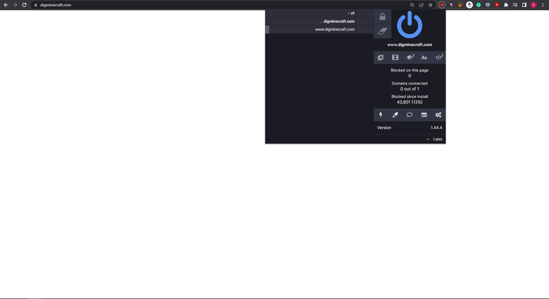 digminecraft.com: breakage · Issue #15392 · uBlockOrigin/uAssets · GitHub
