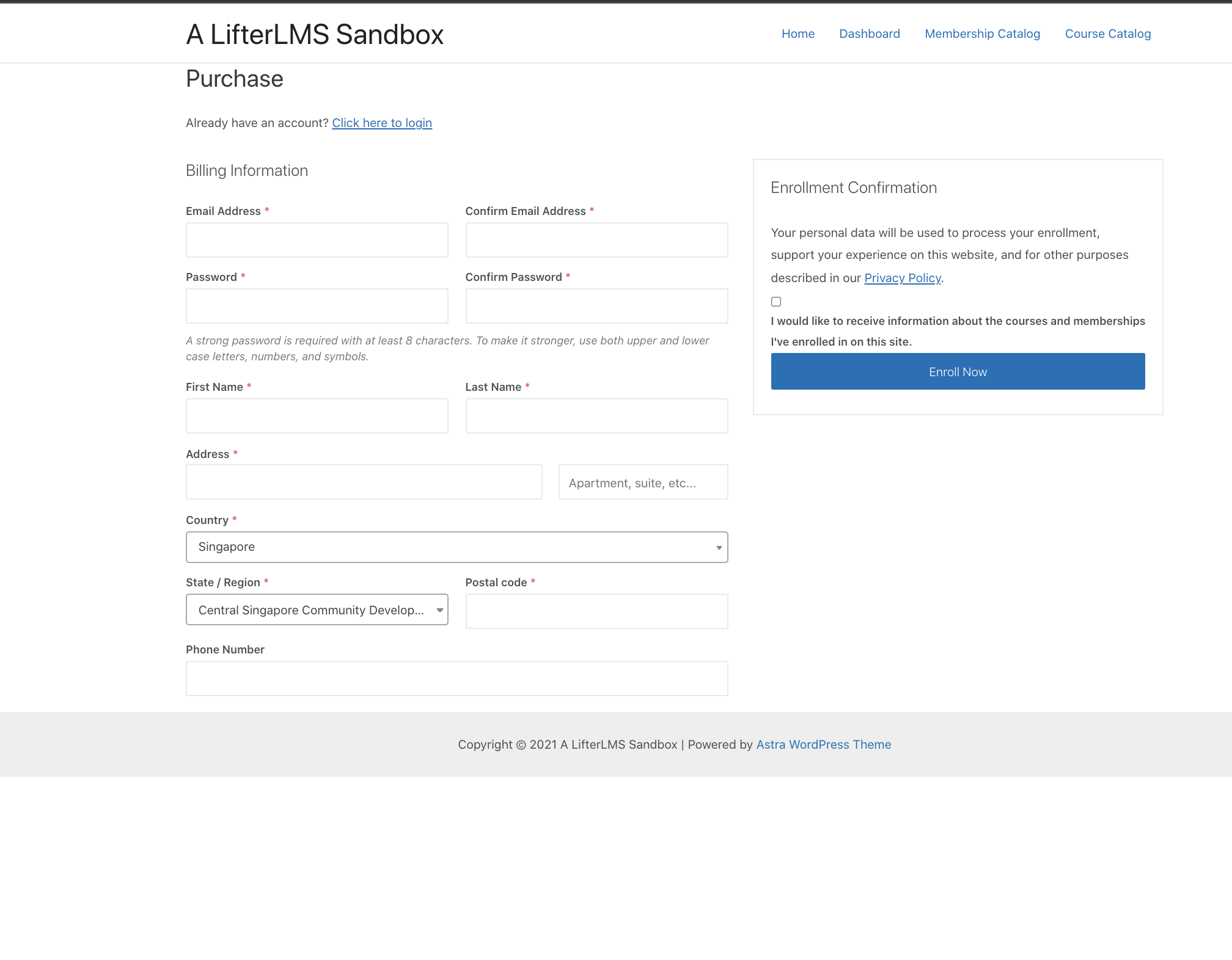 Astra Free Enroll Single 2 Columns · Issue #1812 · gocodebox/lifterlms · GitHub