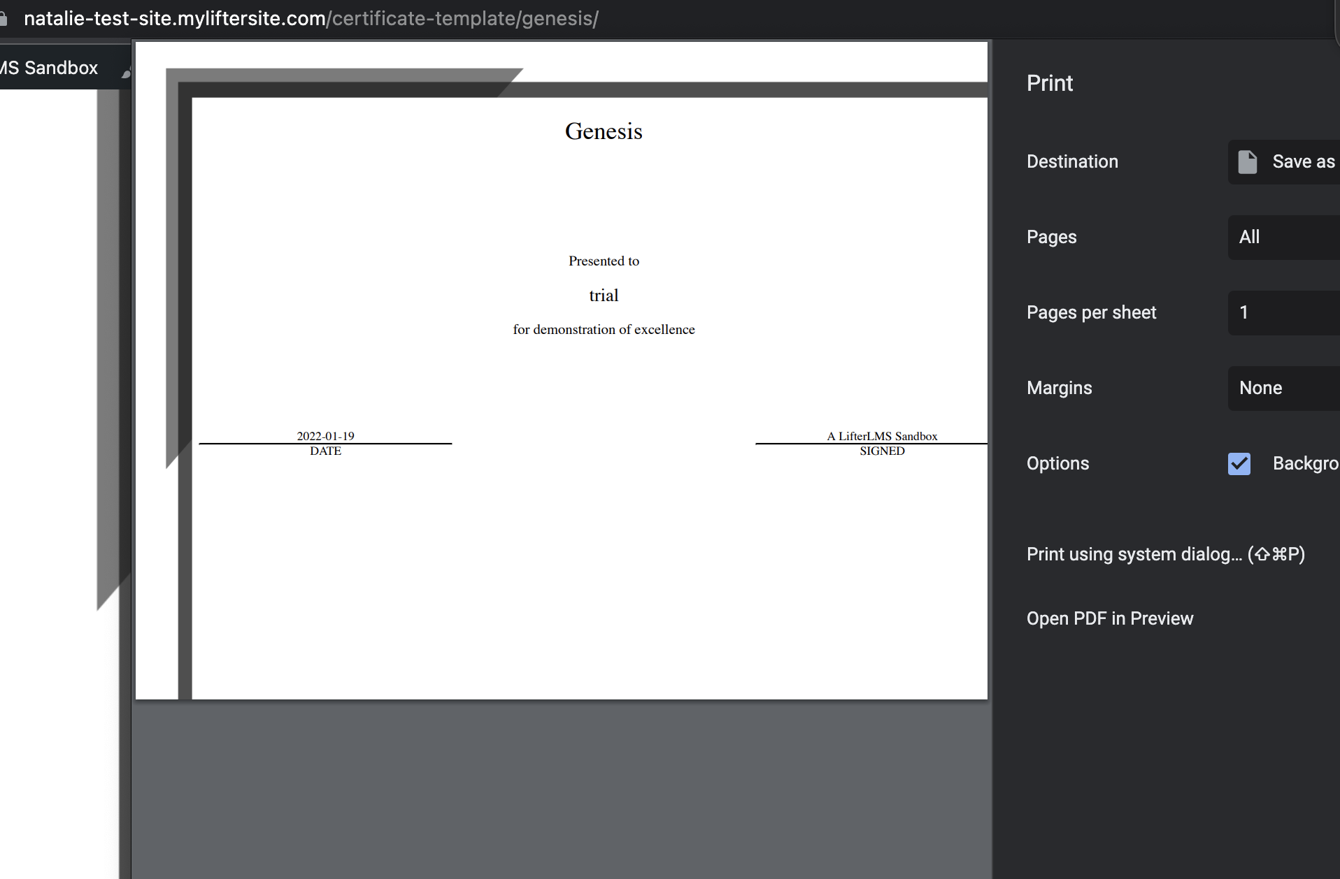 [6.0] Genesis Theme Print Issue · Issue #1944 · gocodebox/lifterlms · GitHub