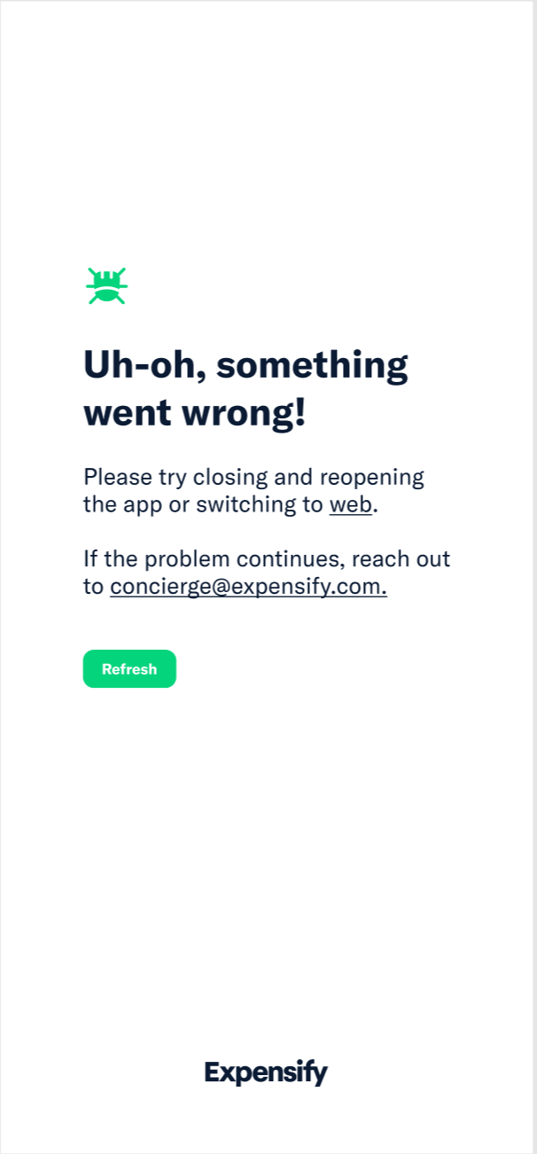 [HOLD for payment 2022-01-25] Create Expensify branded generic error ...