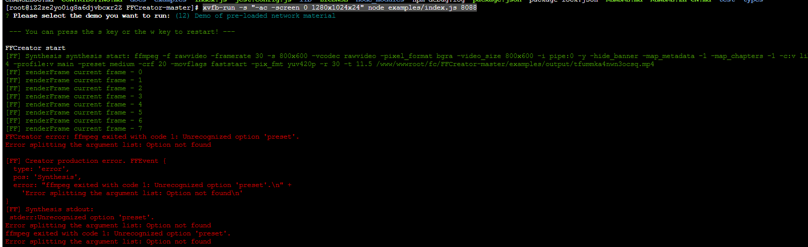 ffcreator 基础demo 运行出错 · Issue #170 · tnfe/FFCreator · GitHub