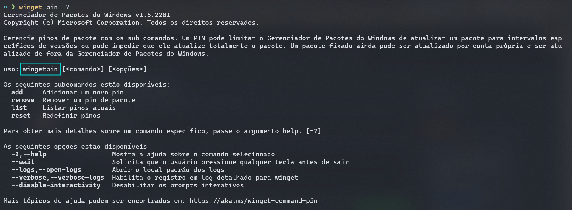 Missing blank space in 'pin' command help · Issue #3626 · microsoft ... Missing blank space in 'pin' command help · Issue #3626 · microsoft ...