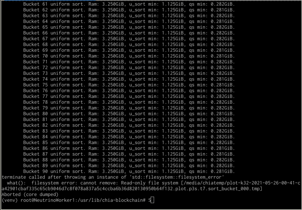 Hdd Error During Stage 4 Terminate Called After Throwing An Instance Of Std Filesystem