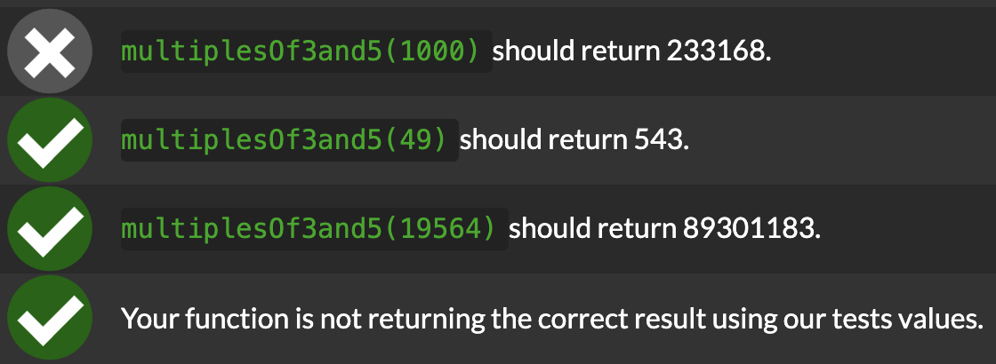Project Euler: Problem 1: Multiples of 3 and 5 - First test case is ...