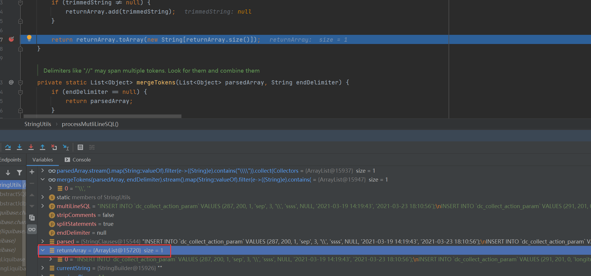 When I was using sqlfile, there was When I was using sqlfile, there was