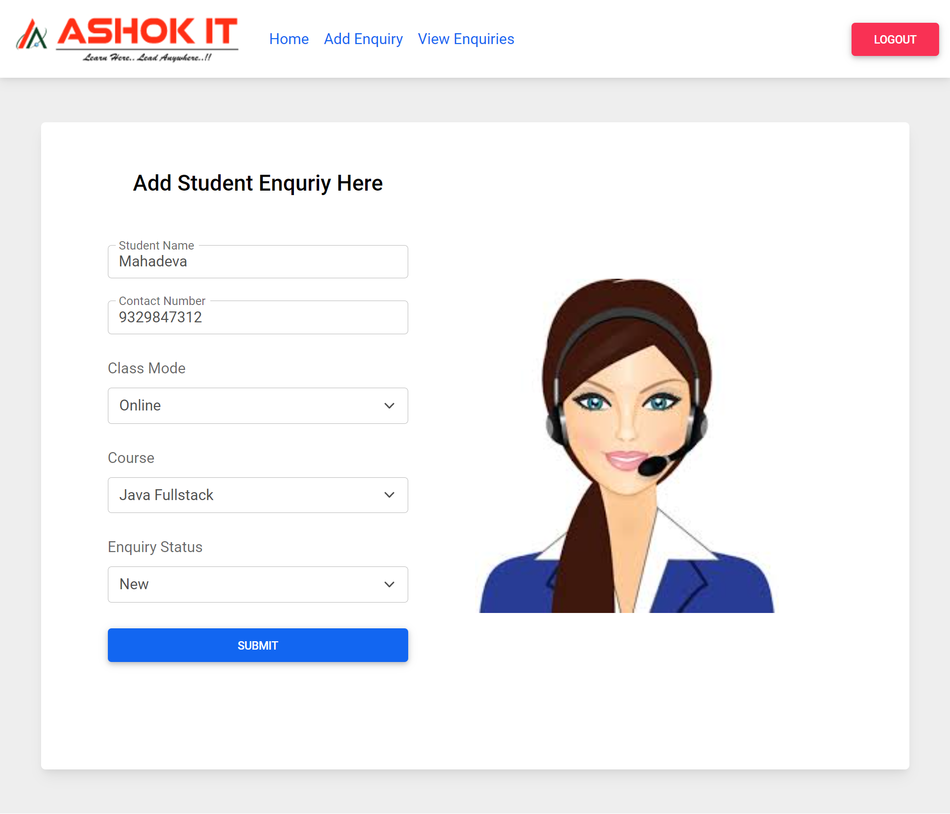 Github Anish Gupta89 Spring Boot With Thymleaf Backoffice Enquiary Management This Project Is