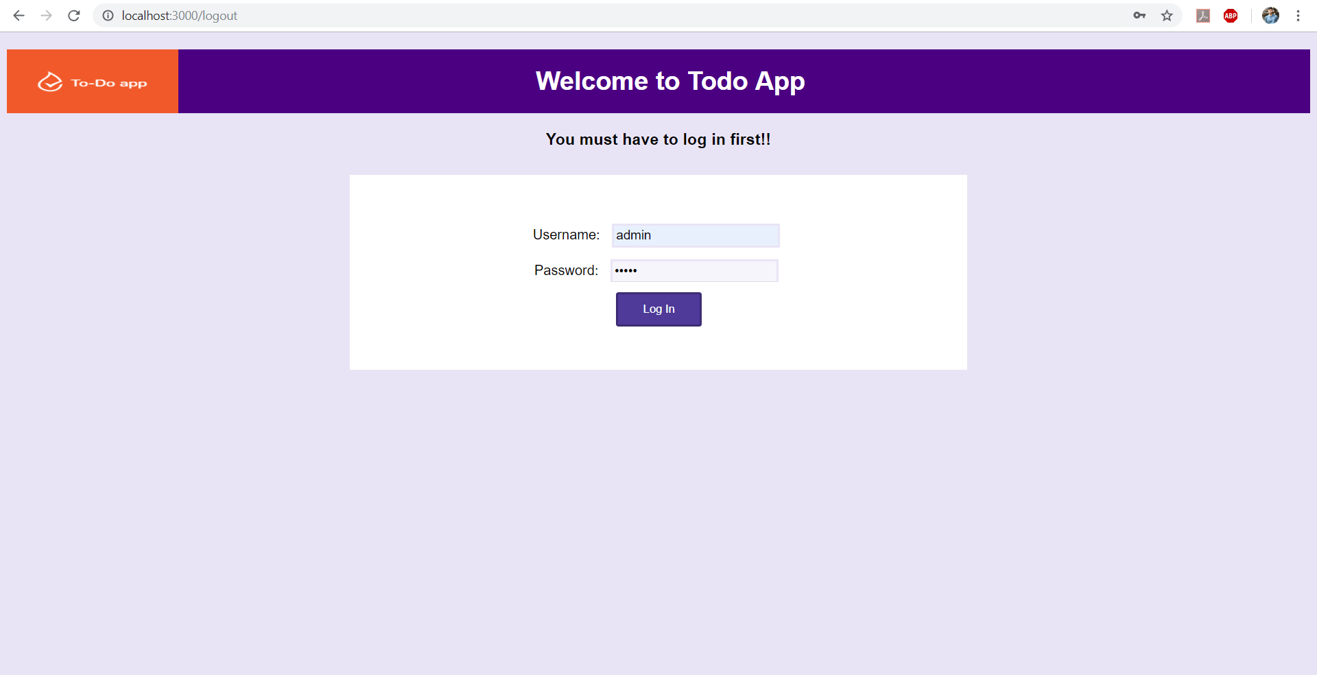 Github Chiranjibupadhyayto Do App To Do App Developed Using Nodejs