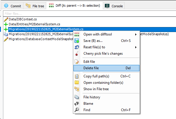 Incorrect context menu items in commit diff tab · Issue #6296 · gitextensions/gitextensions · GitHub